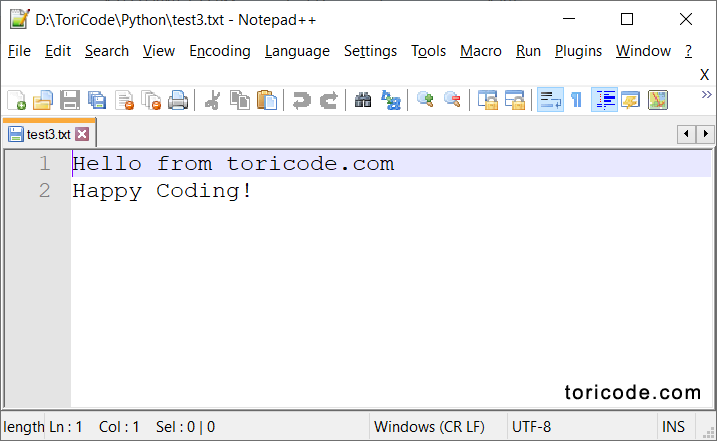 Python Write Text File